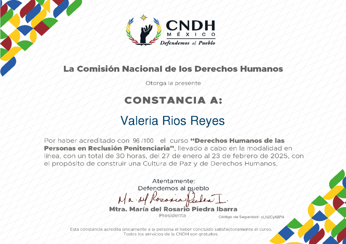 Personas reclusion Constancia Personas en Reclusión Penitenciaria ...