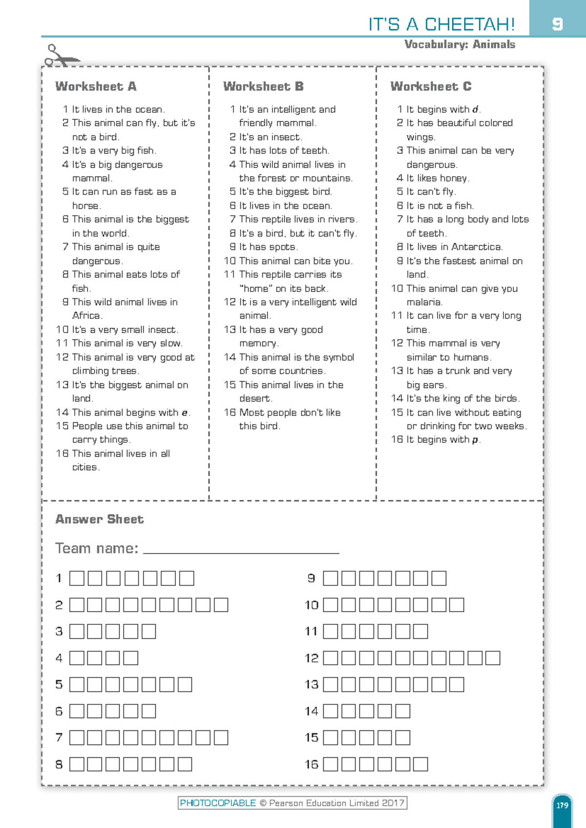 Animals Guess: Vocabulary Worksheet for Learning About Wildlife - Studocu