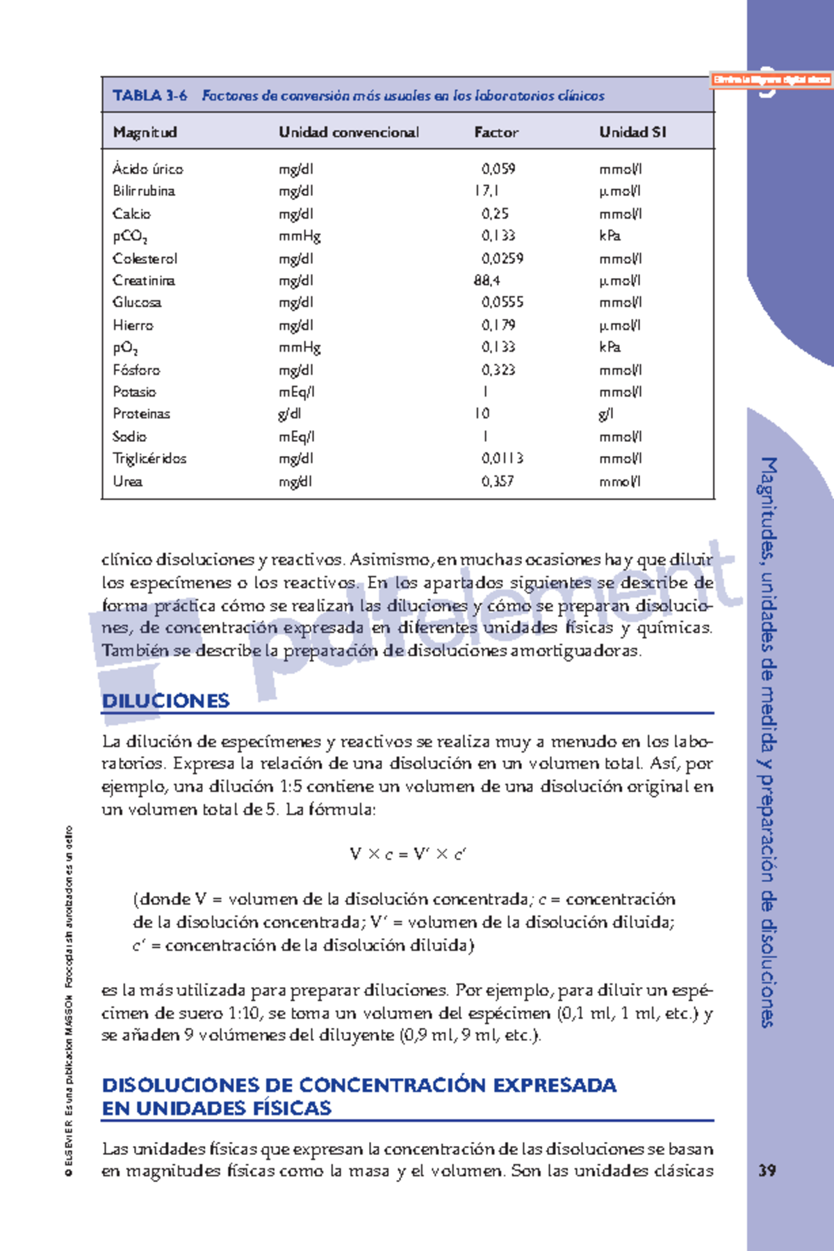 Factores de Conversión y Preparación de Disoluciones en Laboratorios ...