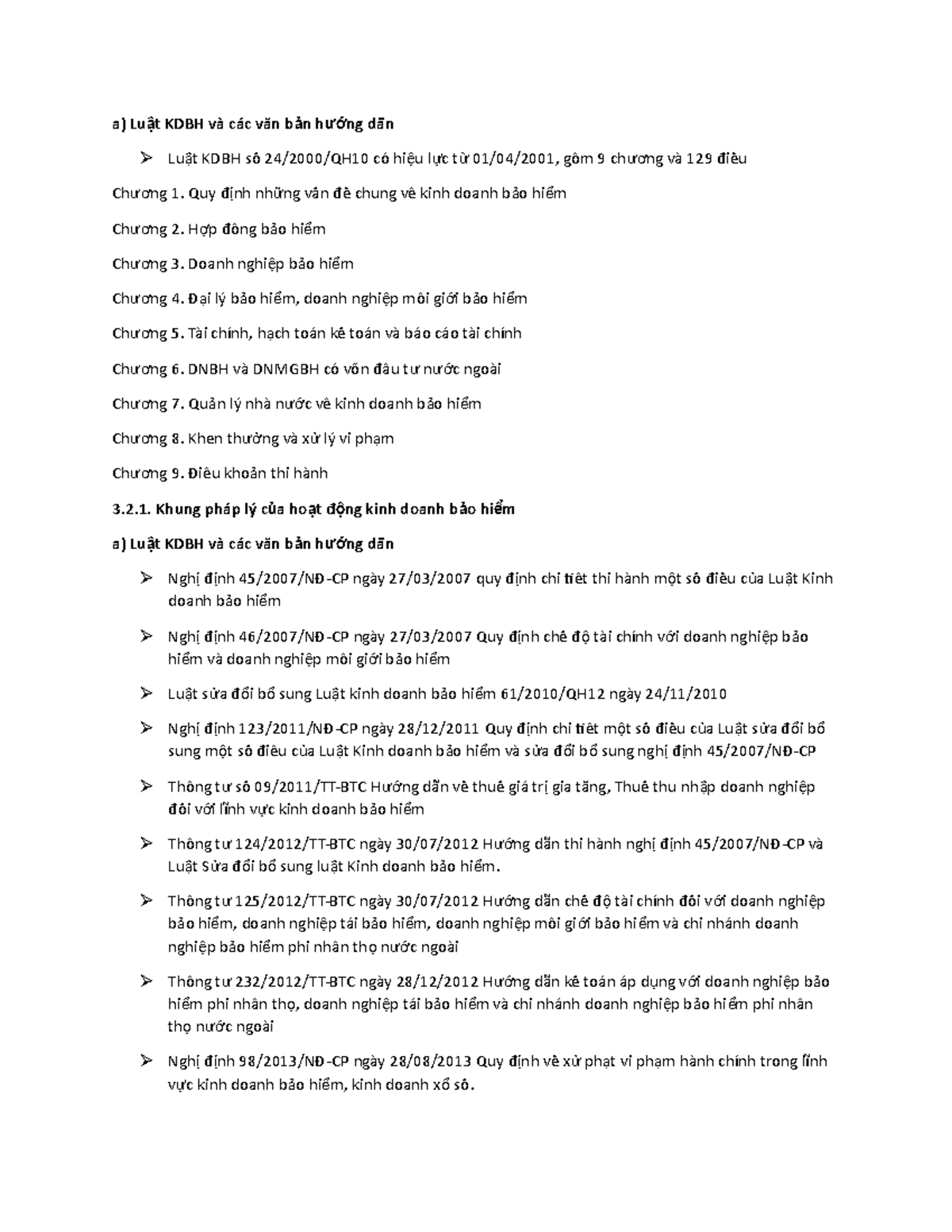 LUẬT BH TRA CỨU - Luật BHYT - a) Lu t KDBH và các văn b n hậ ả ướng ...