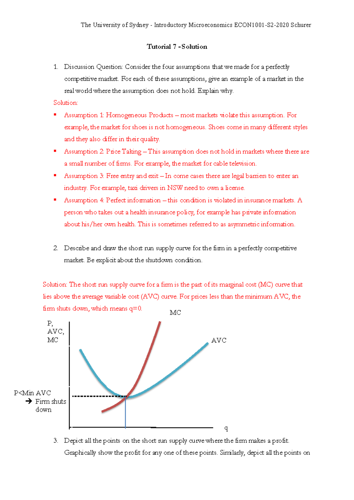 ECON1001 S2 2020 Tut 7 Solution-3 - Tutorial 7 - Solution Discussion ...