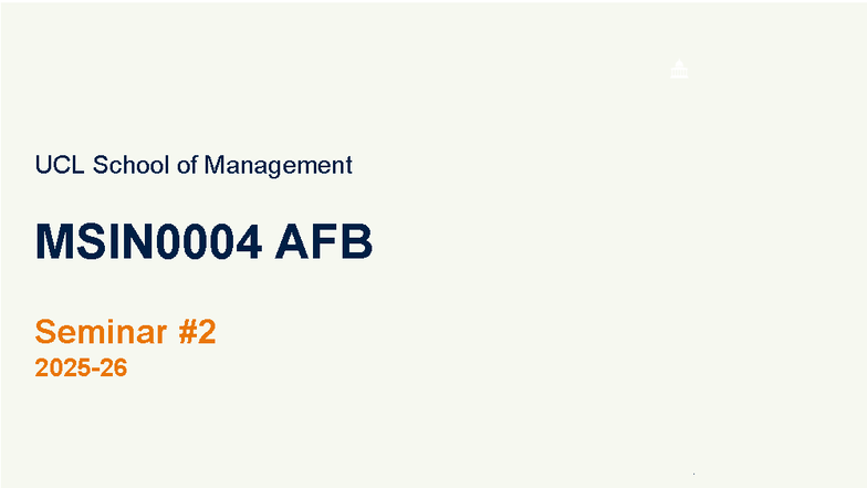 MSIN0004 AFB Seminar #2: Core Concepts in Accounting Exercises - Studocu