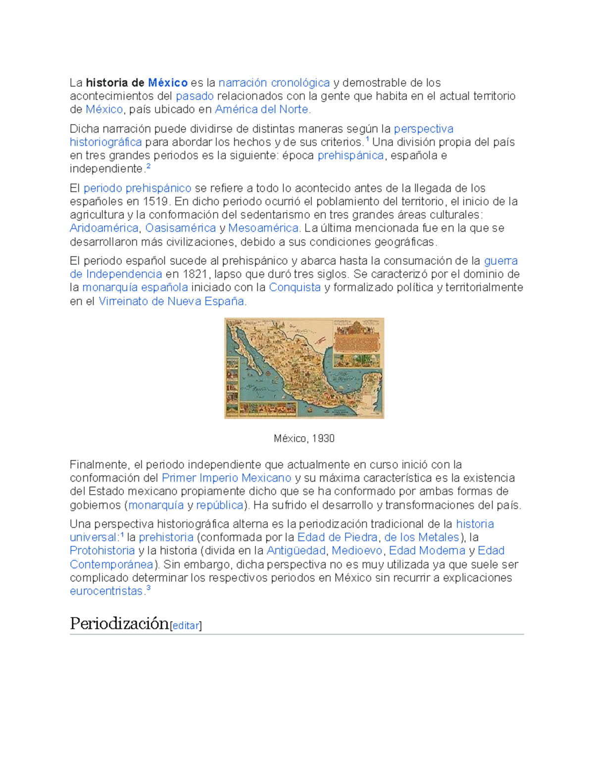 Historia de megico - La historia de México es la narración cronológica ...