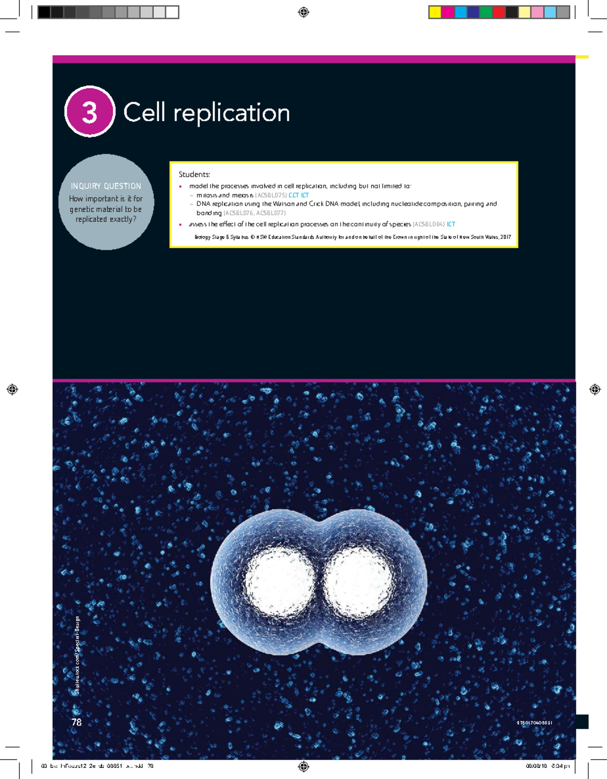 Chapter 3: Cell Replication Processes and Genetic Continuity (ACSBL075 ...