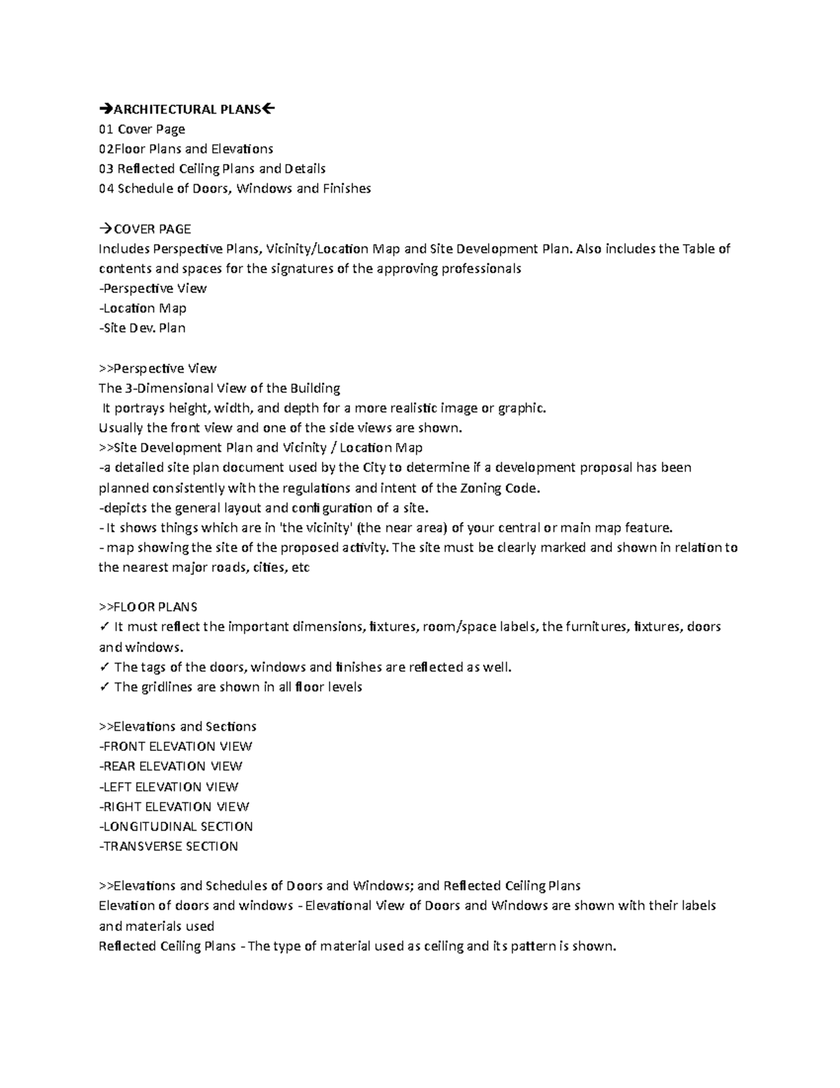 Architectural Plans: Comprehensive Overview and Structural Codes - Studocu