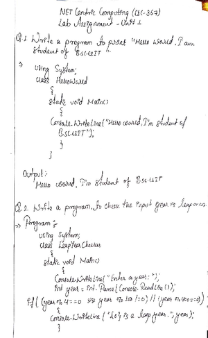 Softwareengineering Practical 1 - Lab Report Of Software Engineering Subject Code: CSC3 64 ...