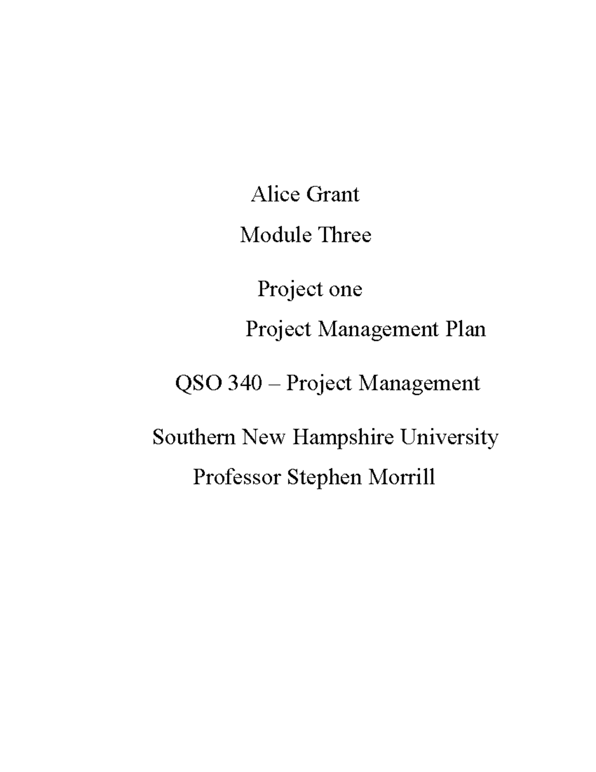 PM 340 Module 3 Project Management Plan for ABC Solutions - Studocu