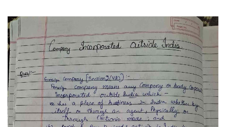 Foreign Company Regulations & Capital Account Transactions (2023) - Studocu