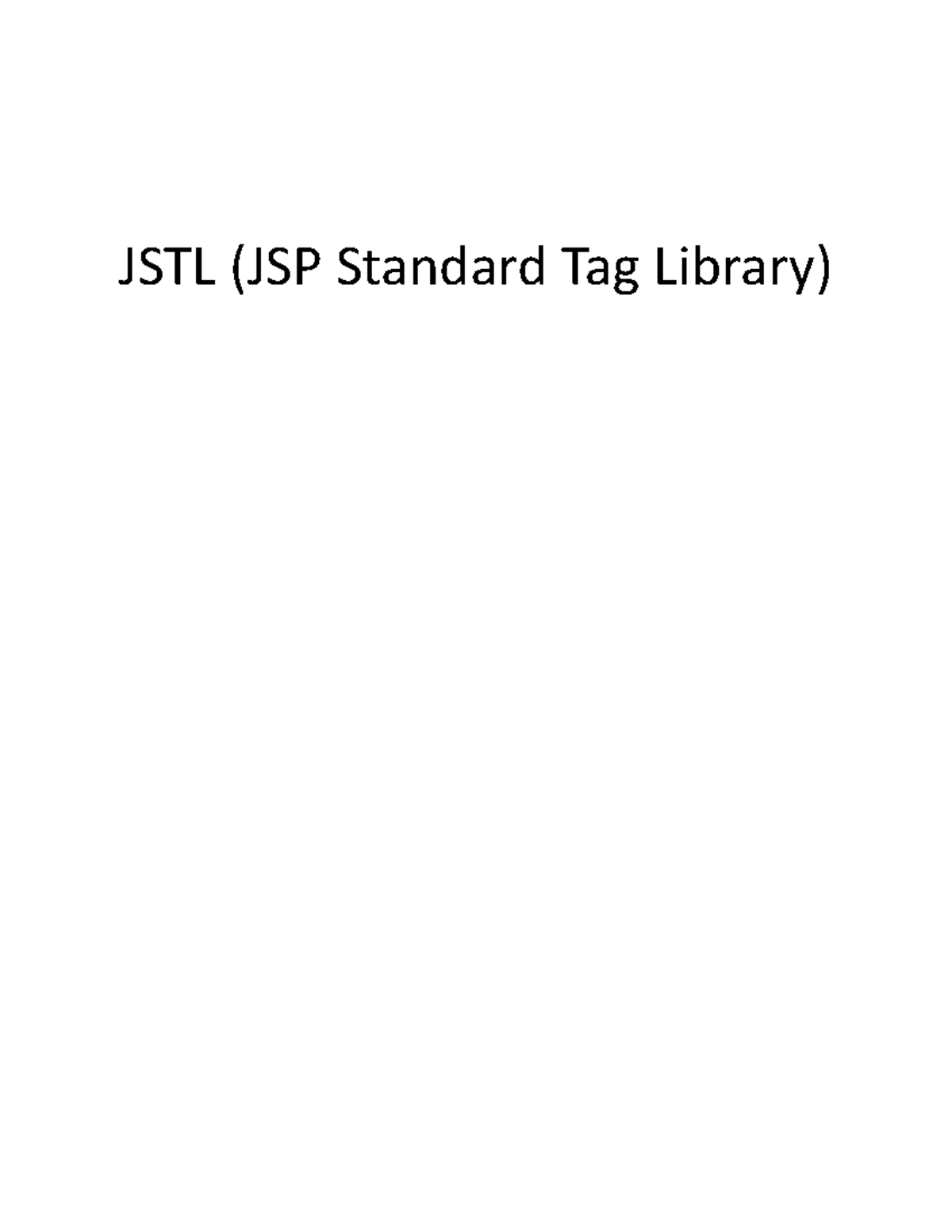 Java programming - JSTL (JSP Standard Tag Library) JSP - Expression ...
