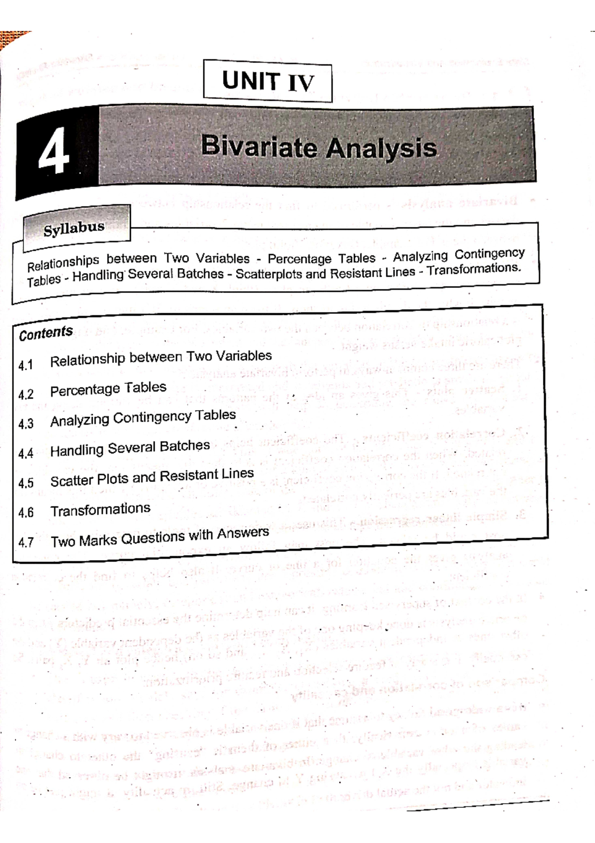 Bivariate Analysis - Data Exploration and Visualization (4 2) Unit IV - Studocu