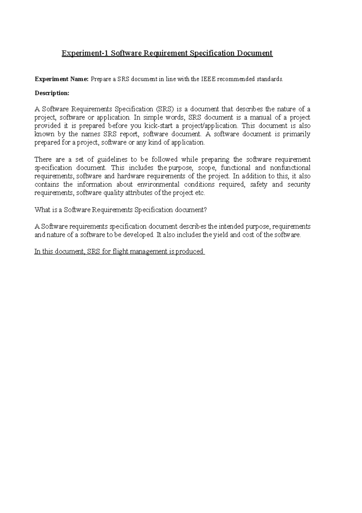 Software Engineering Lab: SRS, Use Case, and Activity Diagrams Document ...