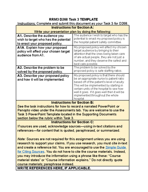 RRM3 D268 Task 3 Template - RRM3 D268 Task 3 TEMPLATE Instructions ...