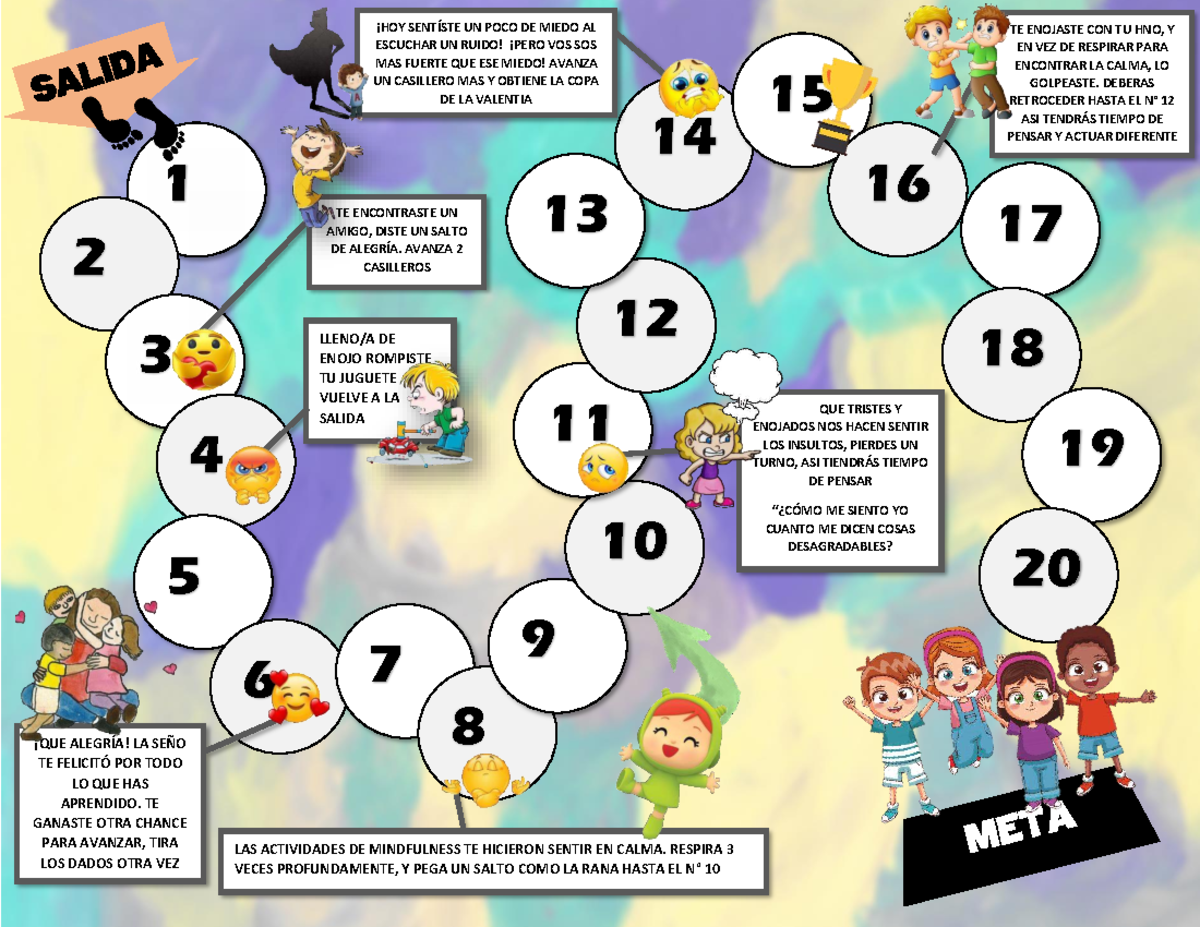 Juego de la Oca: Emociones y Aprendizaje de la Calma - Studocu