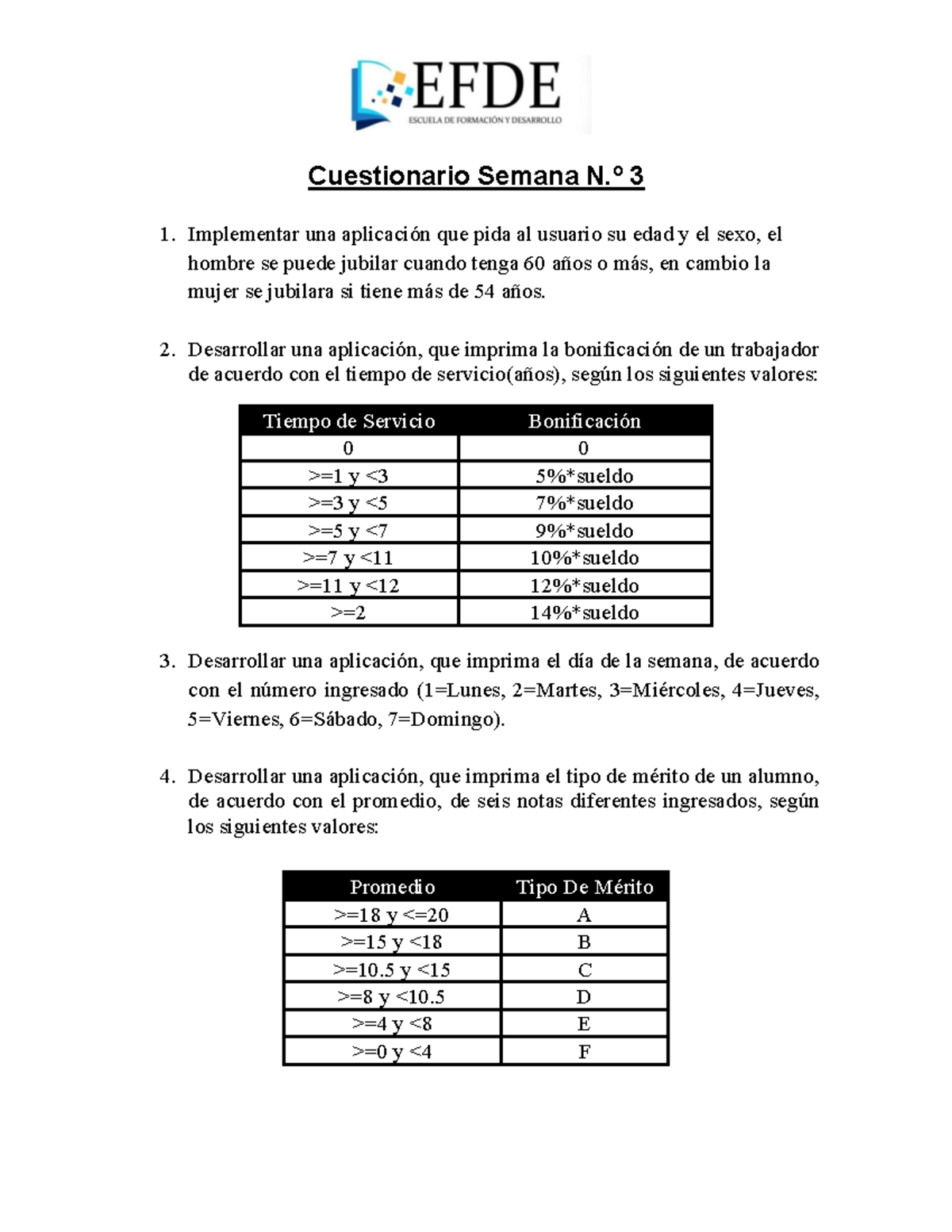 Cuestionario Semana 3 - Ejercicios de Java Básico - Studocu