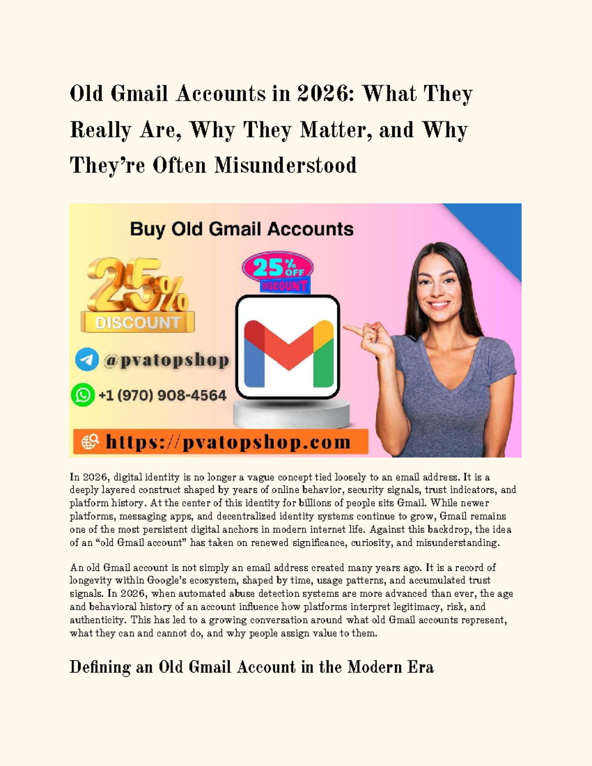 Old Gmail Accounts in 2026: Understanding Their Value and Significance ...