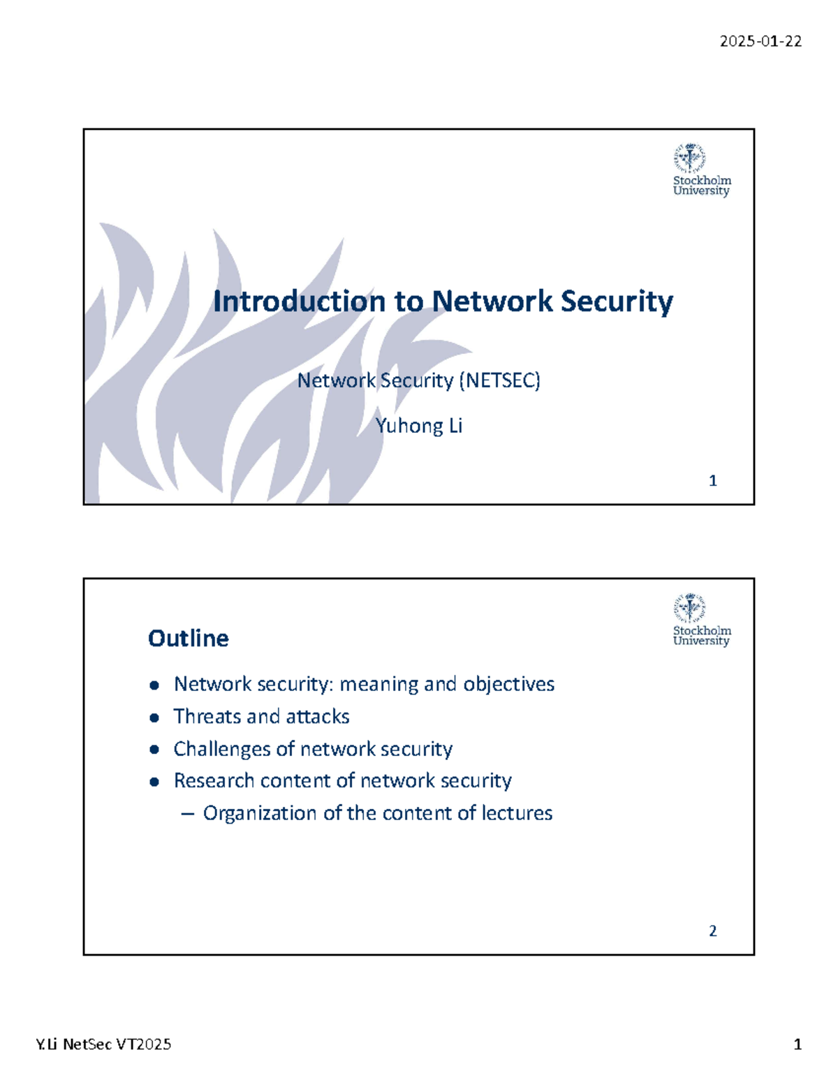 L1-2-Introduction to Network Security - 1 Introduction to Network ...