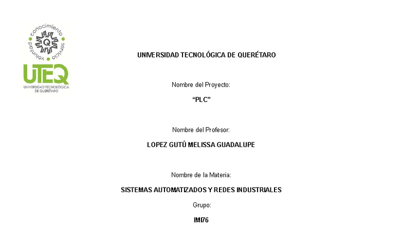 Prácticas de PLC en Sistemas Automatizados y Redes Industriales - IMI76 ...