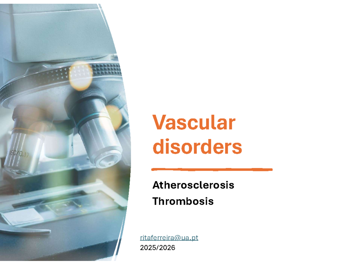 Pat Mol 14 2026 - Vascular Disorders: Atherosclerosis & Thrombosis ...