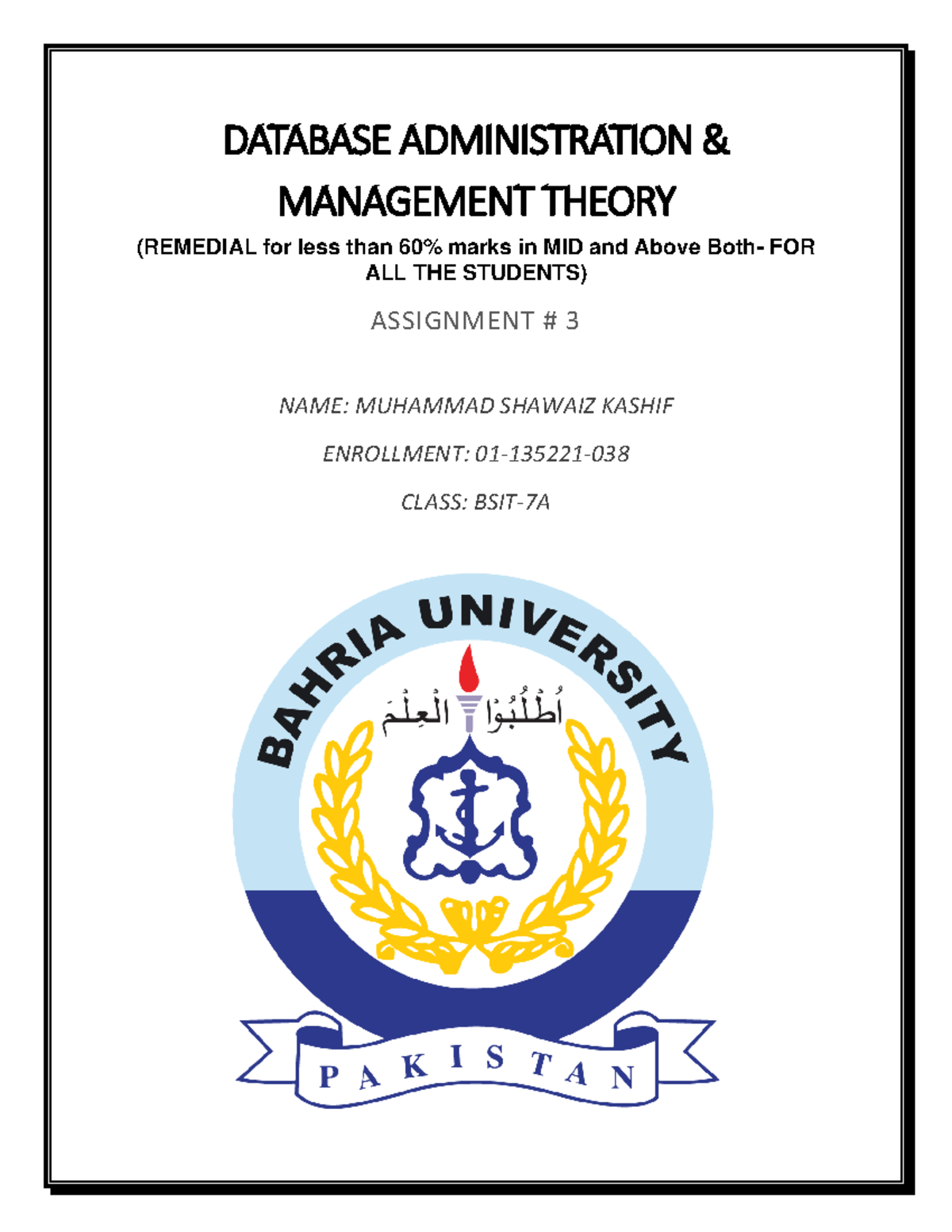 DATABASE ADMINISTRATION (DBA) ASSIGNMENT 3: SQL Queries Explained - Studocu