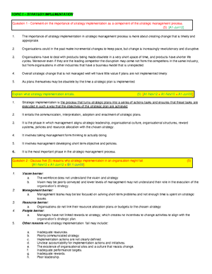 [Solved] Explain what resources allocation for strategy implementation - Strategic ...