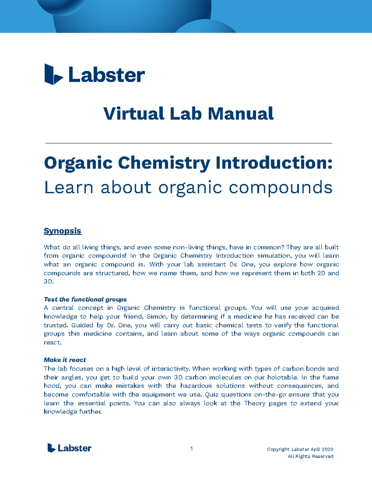 Lab Manual Organic Chemistry Introduction Learn about organic compounds ...