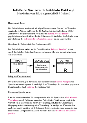 Deutsch Abi - Sprache 1. Spracherwerbsmodelle und Theorien (Q1) 2 ...
