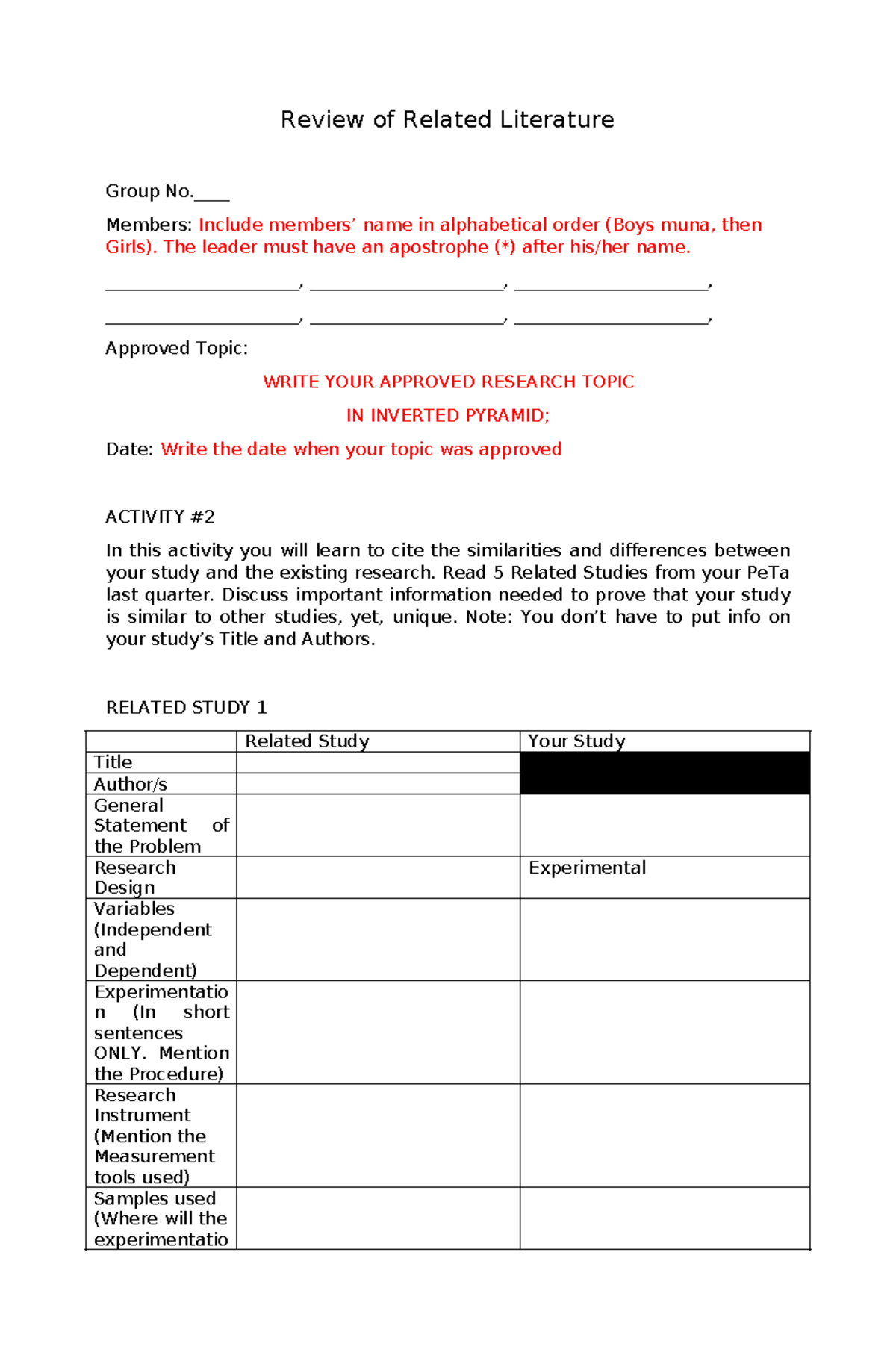 Chapter 2: RRS Similarities & Differences in Related Literature - Studocu