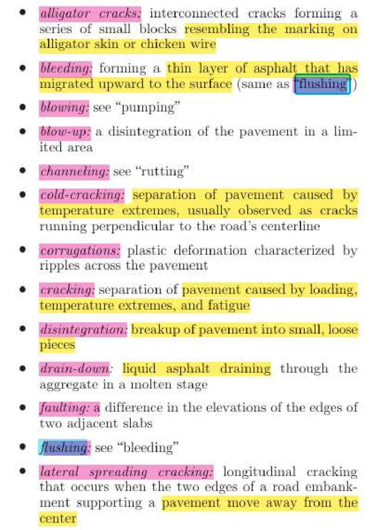 Civil Engineering: Pavement Distress Types and Structural ...
