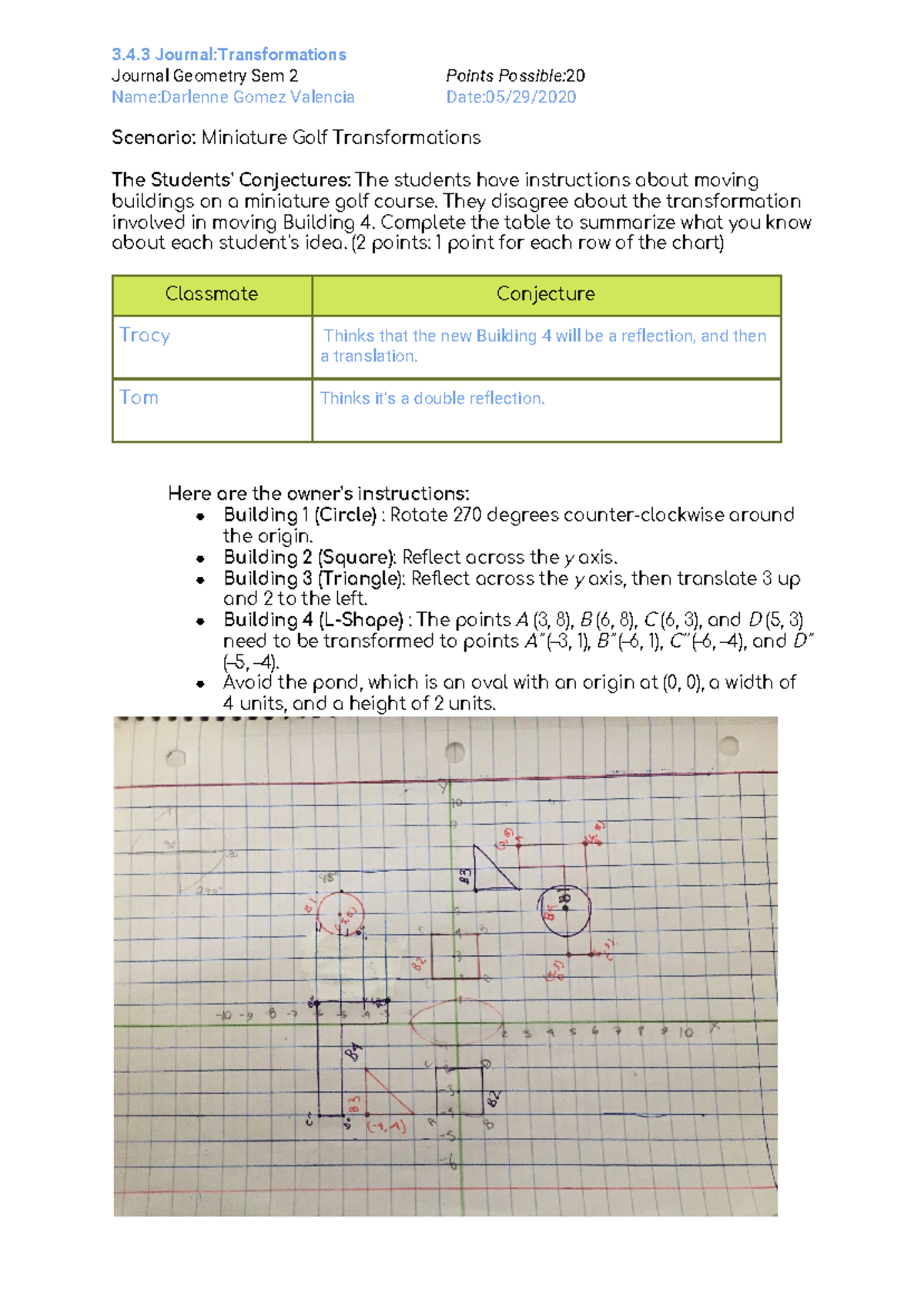 Transformations in Miniature Golf: Journal Entry for Geometry Sem 2 ...