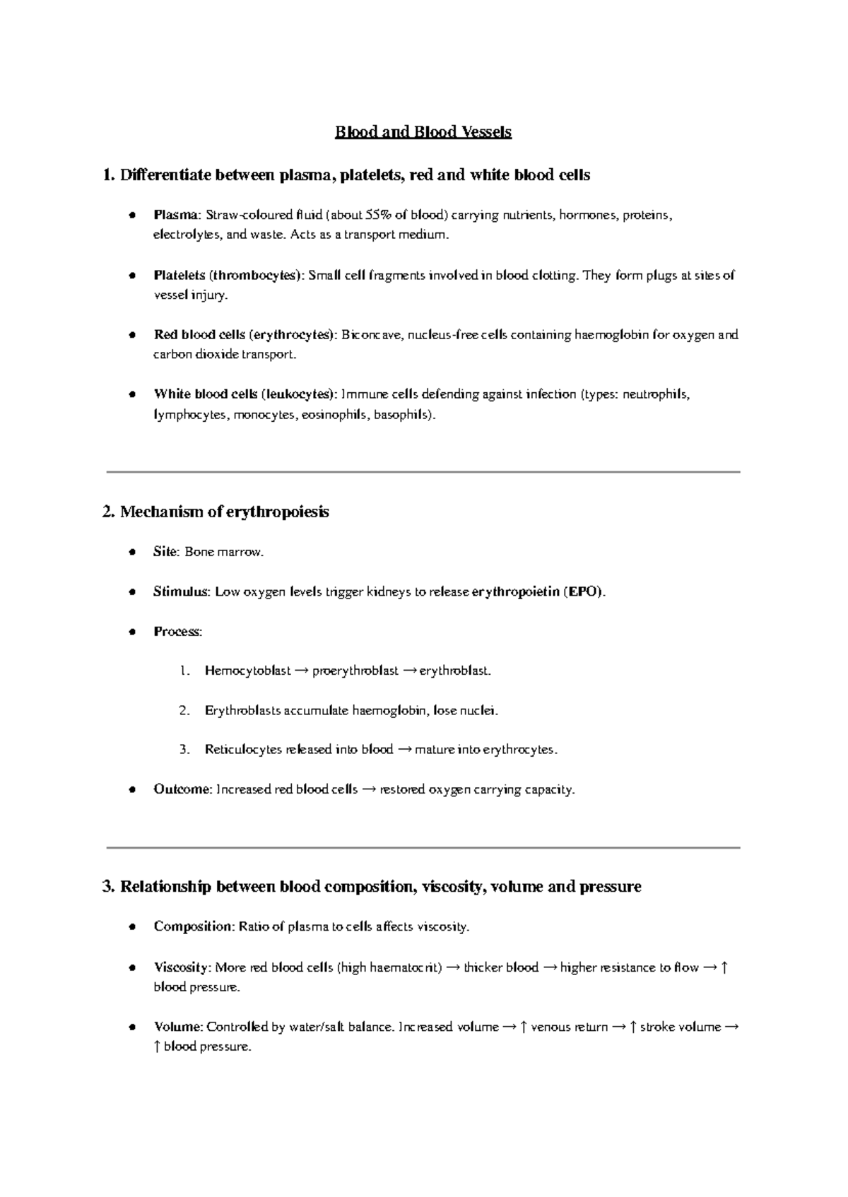 Blood and Blood Vessels: Composition, Functions, and Nursing Relevance ...