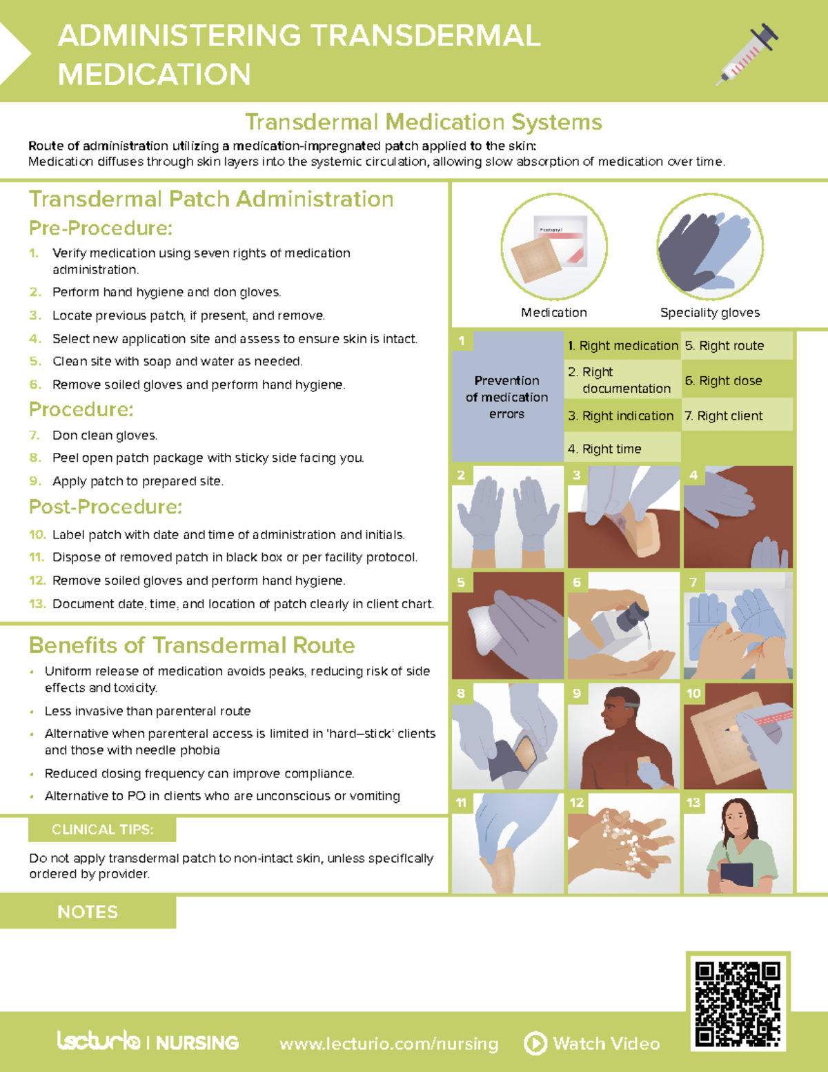 Nursing CS Administering Transdermal Medication Procedure Notes - Studocu