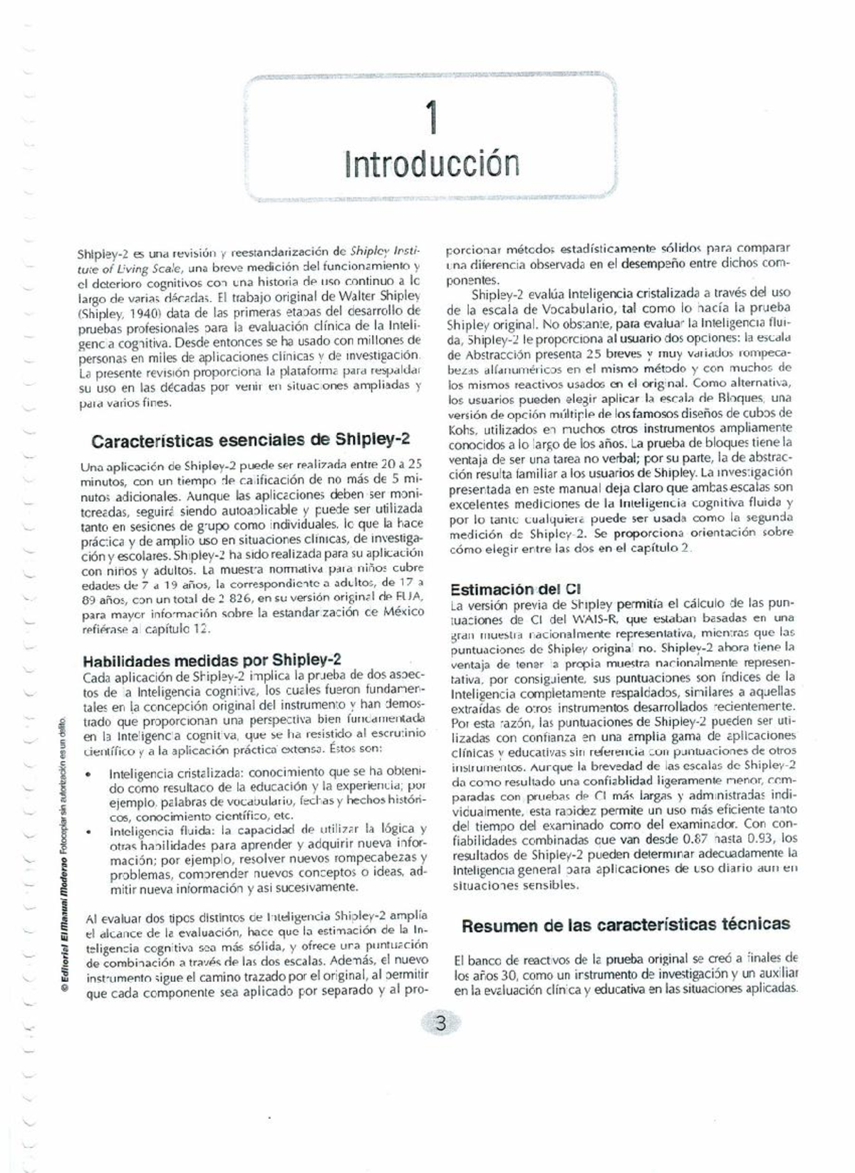 Shipley-2 Manual: Guía de Interpretación del Test Shipley 2 - Studocu