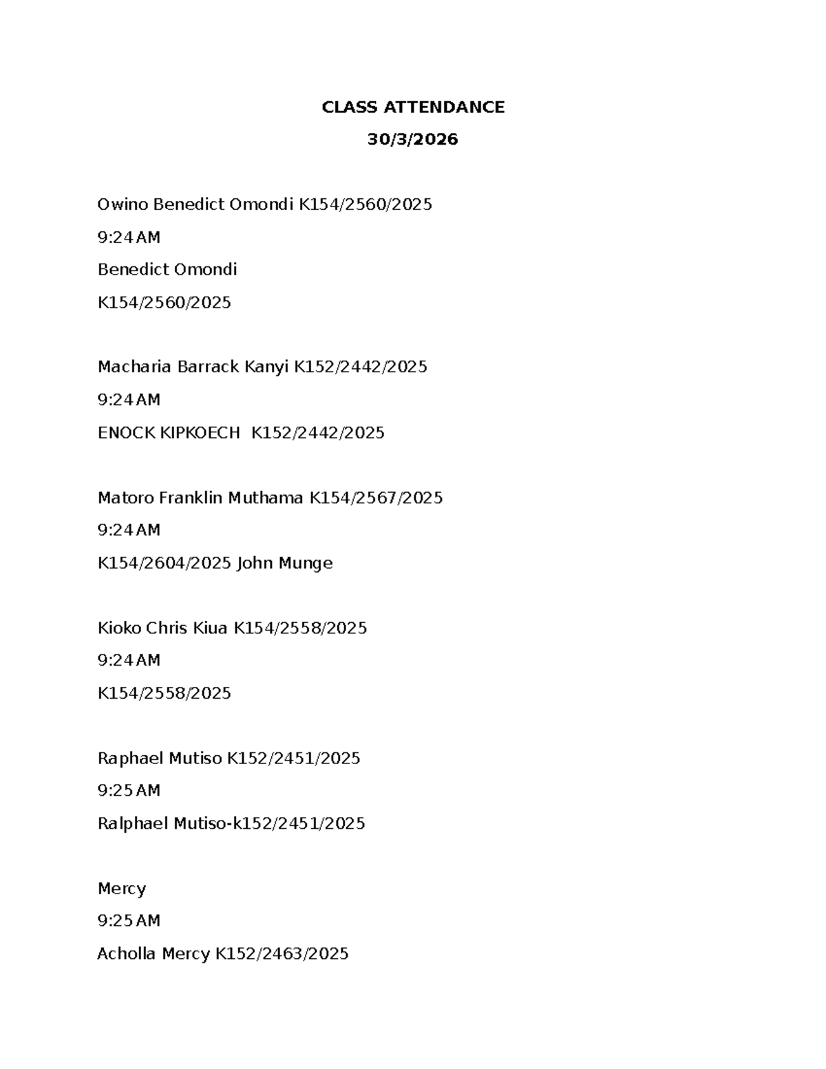 Lesson 7 - Class Attendance Notes for Students - Studocu