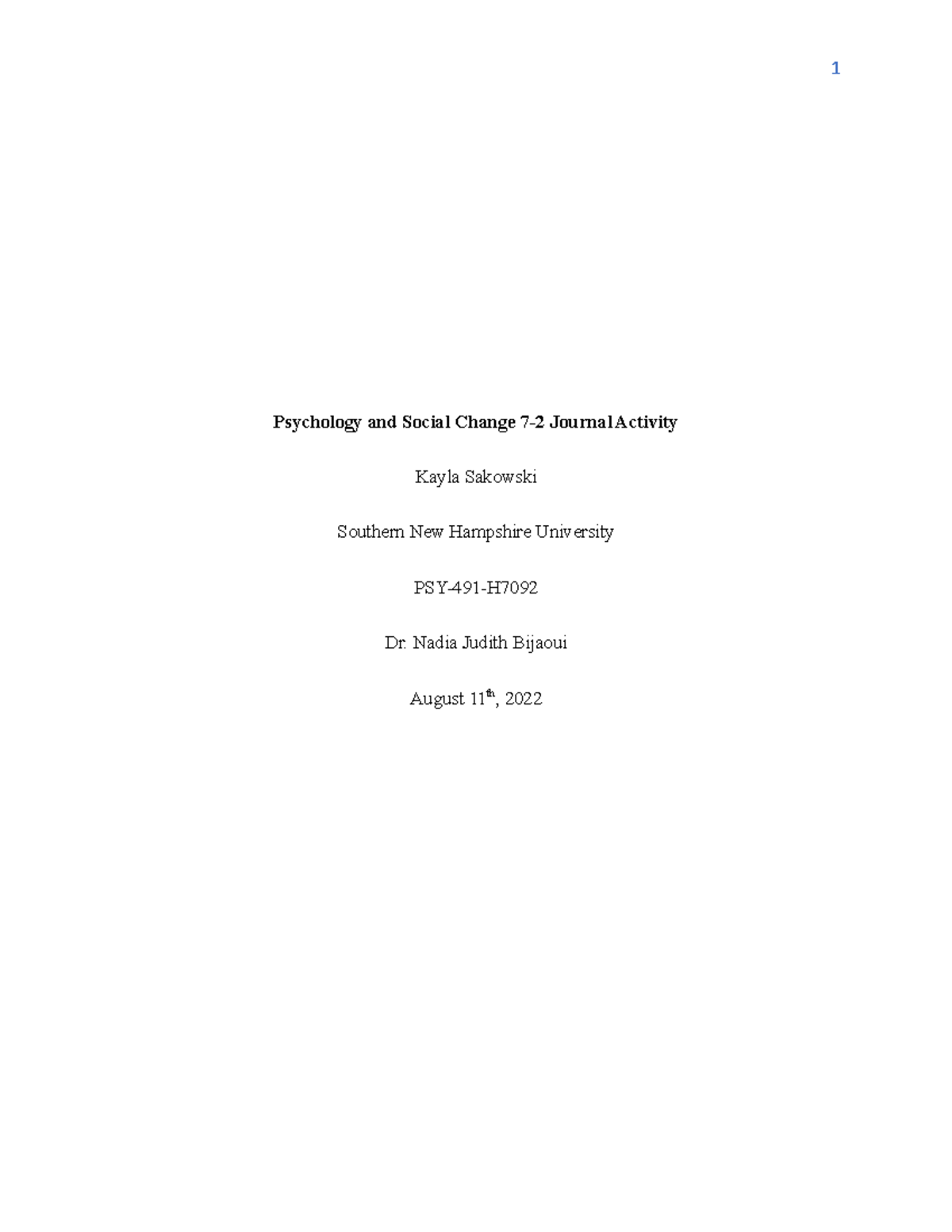 PSY-491-H Module 7 Journal Activity: Leadership Values & Strategies ...