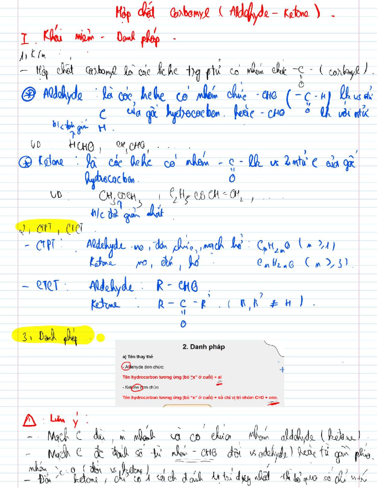 Carbonyl Chemistry Notes - CH 101 - Studocu
