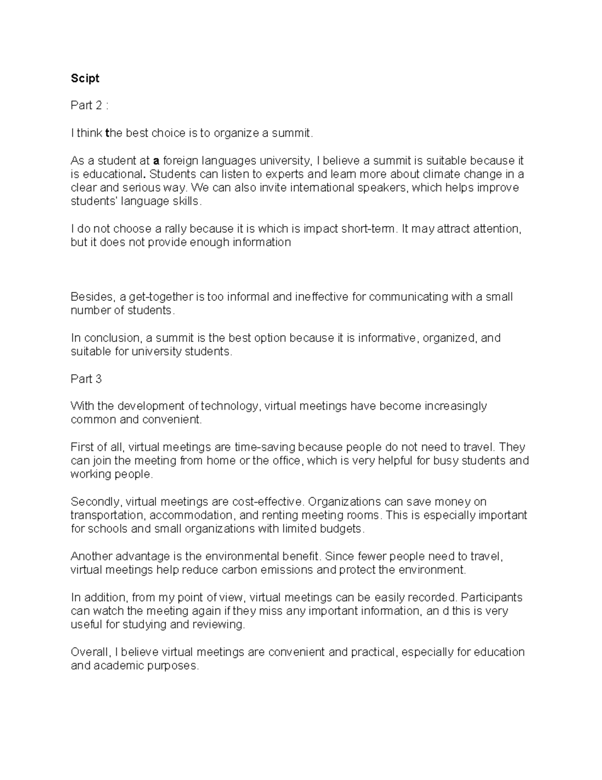 ENG 202: Summit Organization for Climate Change Education - Studocu