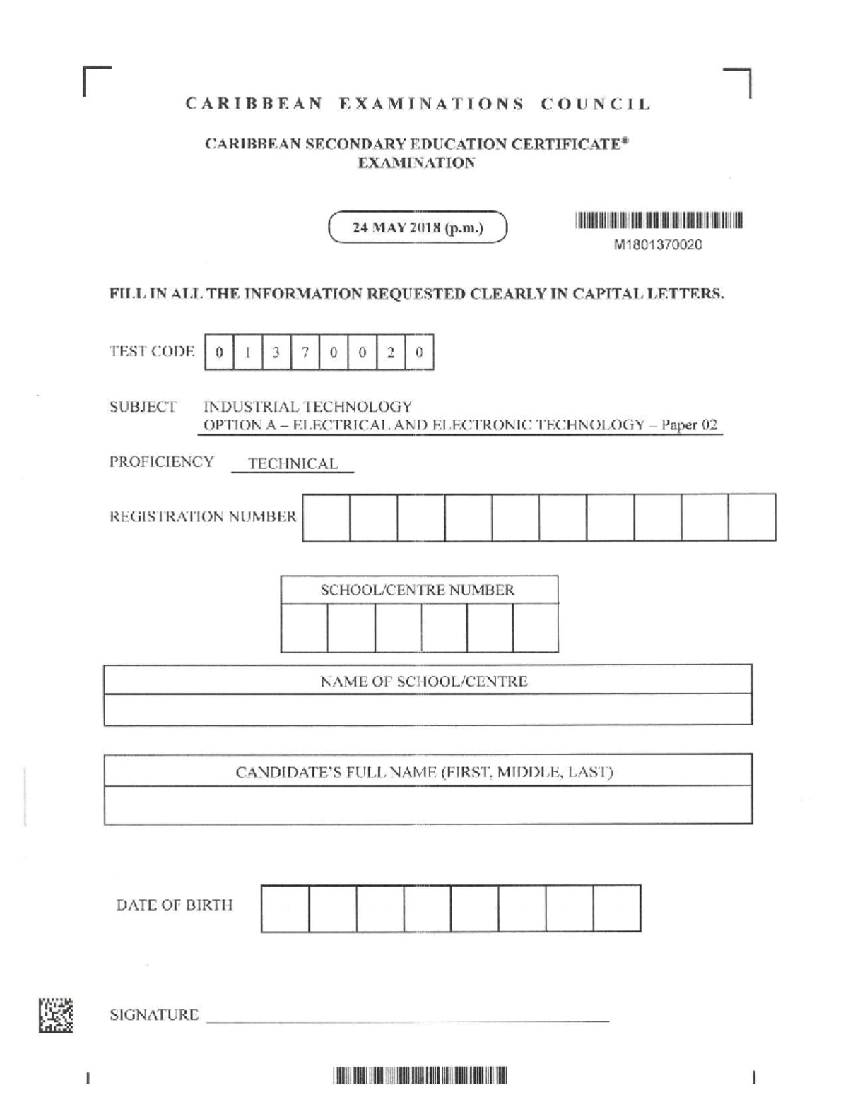 CSEC EET 2018 Paper 2 Exam Review and Solutions - Studocu