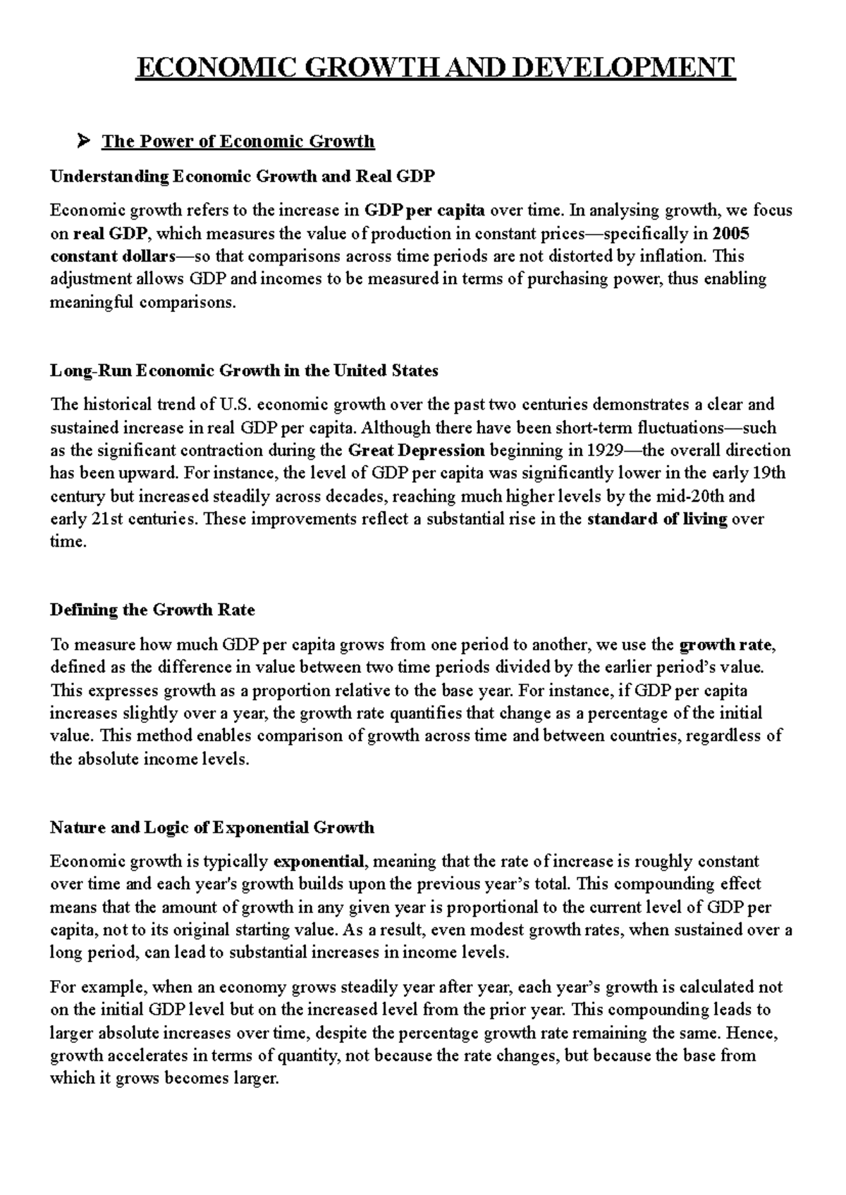 ECON 2: Understanding Economic Growth and Development Insights - Studocu