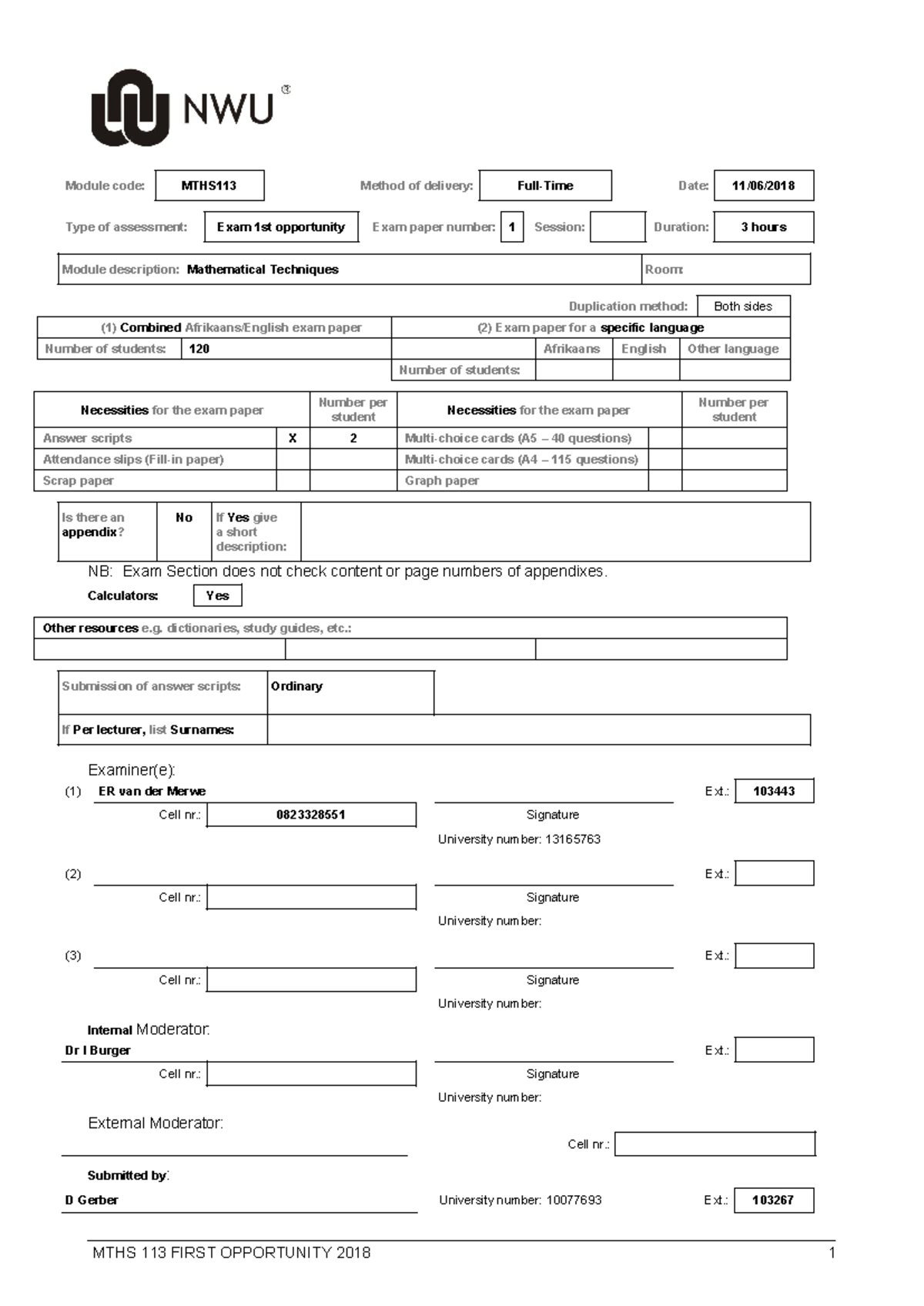 MTHS 113 EXAM 1 2018 - practice questions to use when preparing for ...