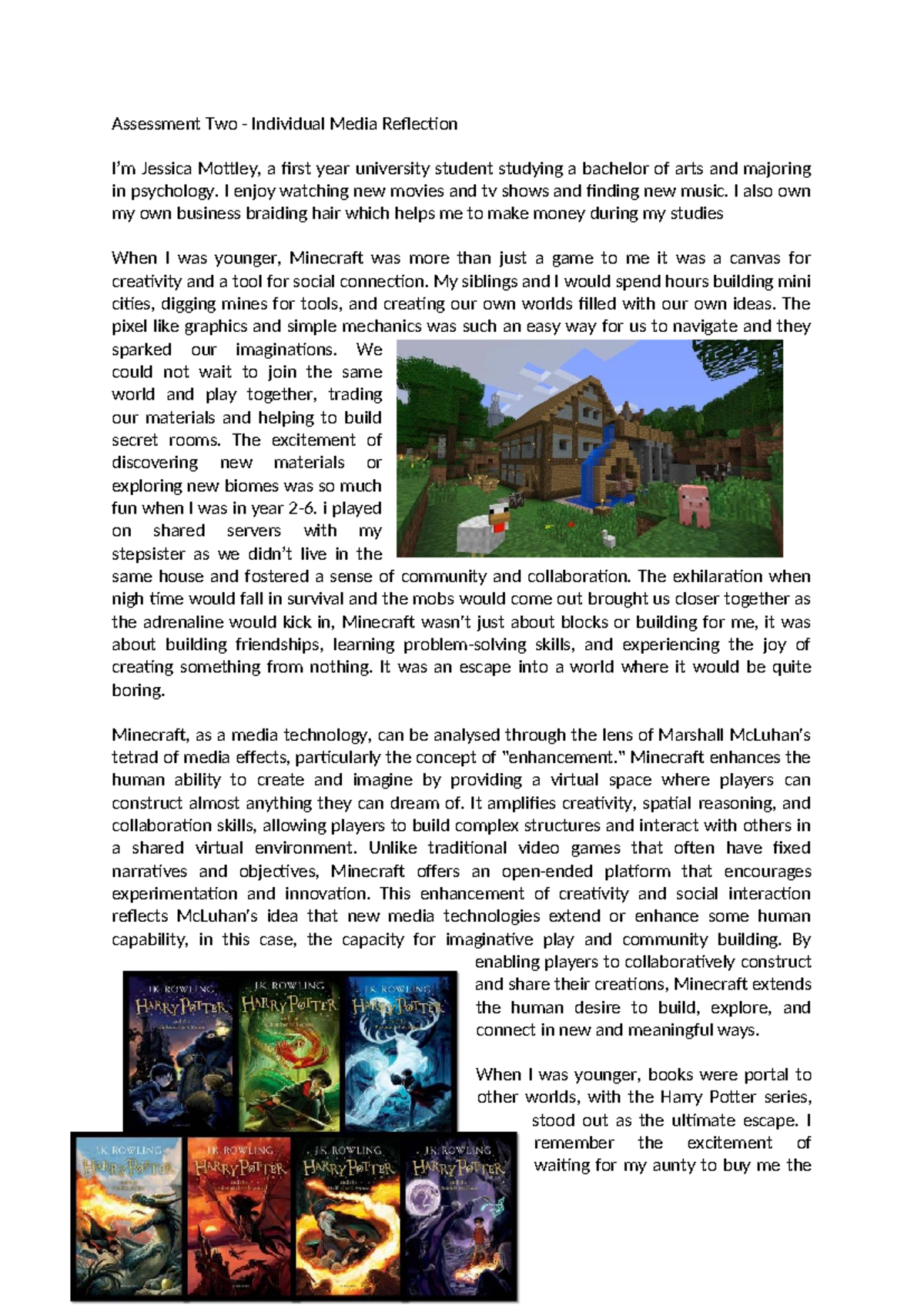 Assessment Two - understanding the media - Assessment Two - Individual ...