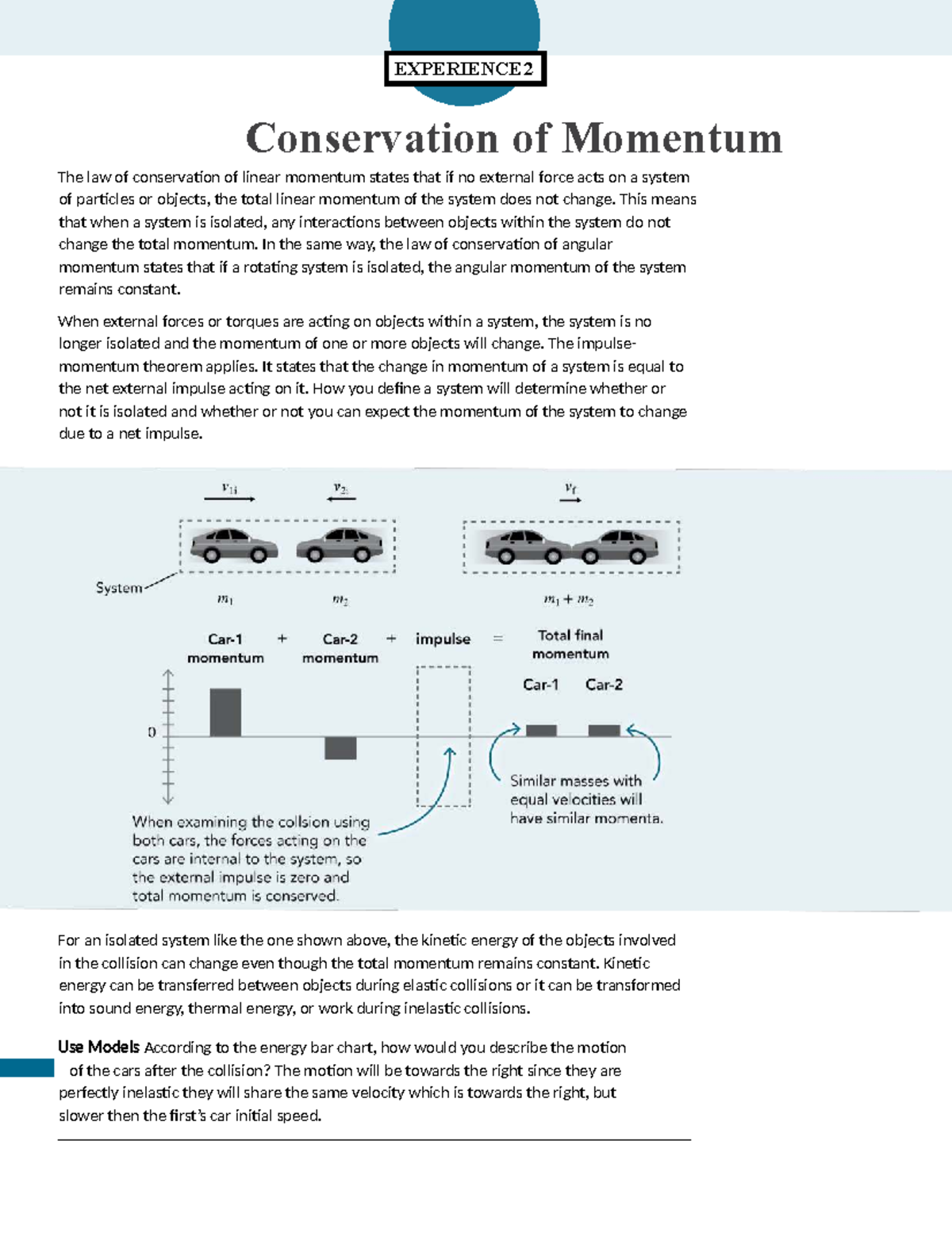 Skills Worksheet: Conservation of Momentum (Physics 101) - Studocu