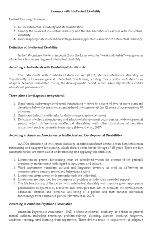 I. Essential Concepts in Special and Inclusive Education - FOUNDATION ...