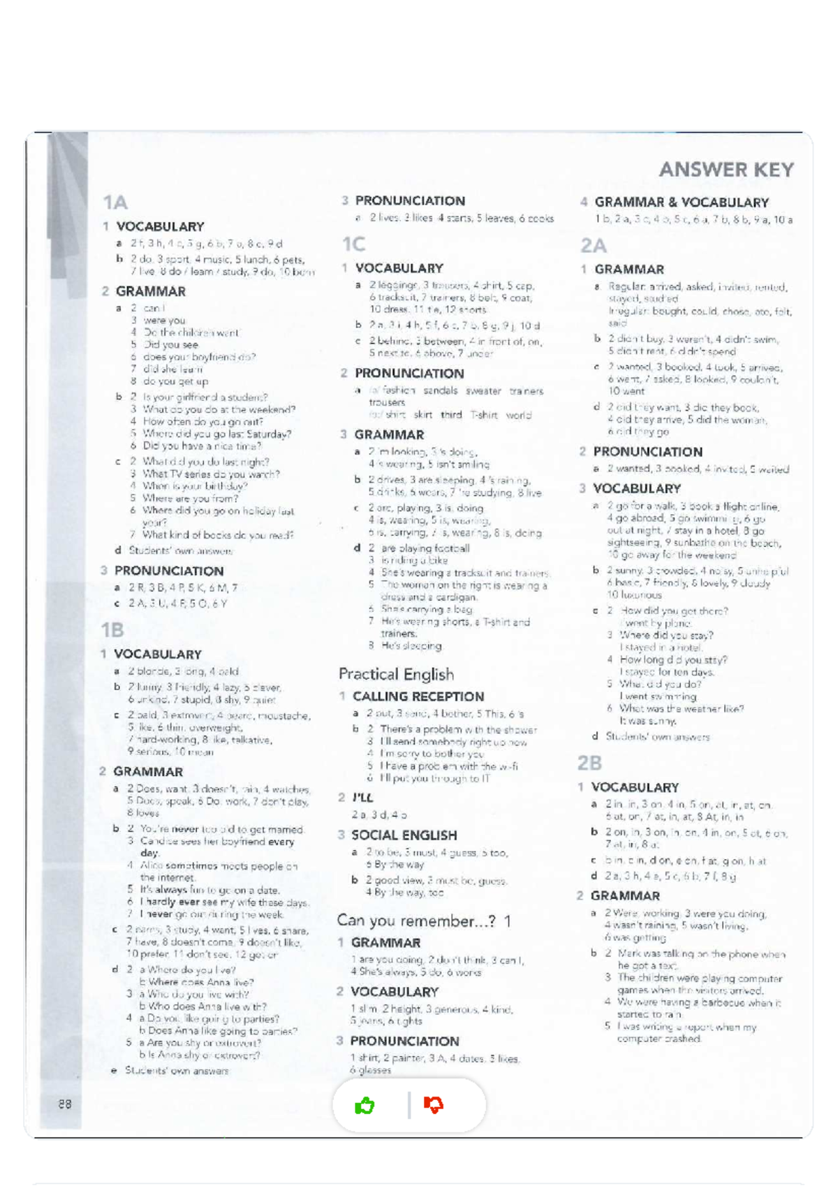 English 4th Ed. Pre-Intermediate Workbook Answer Key & Solutions - Studocu