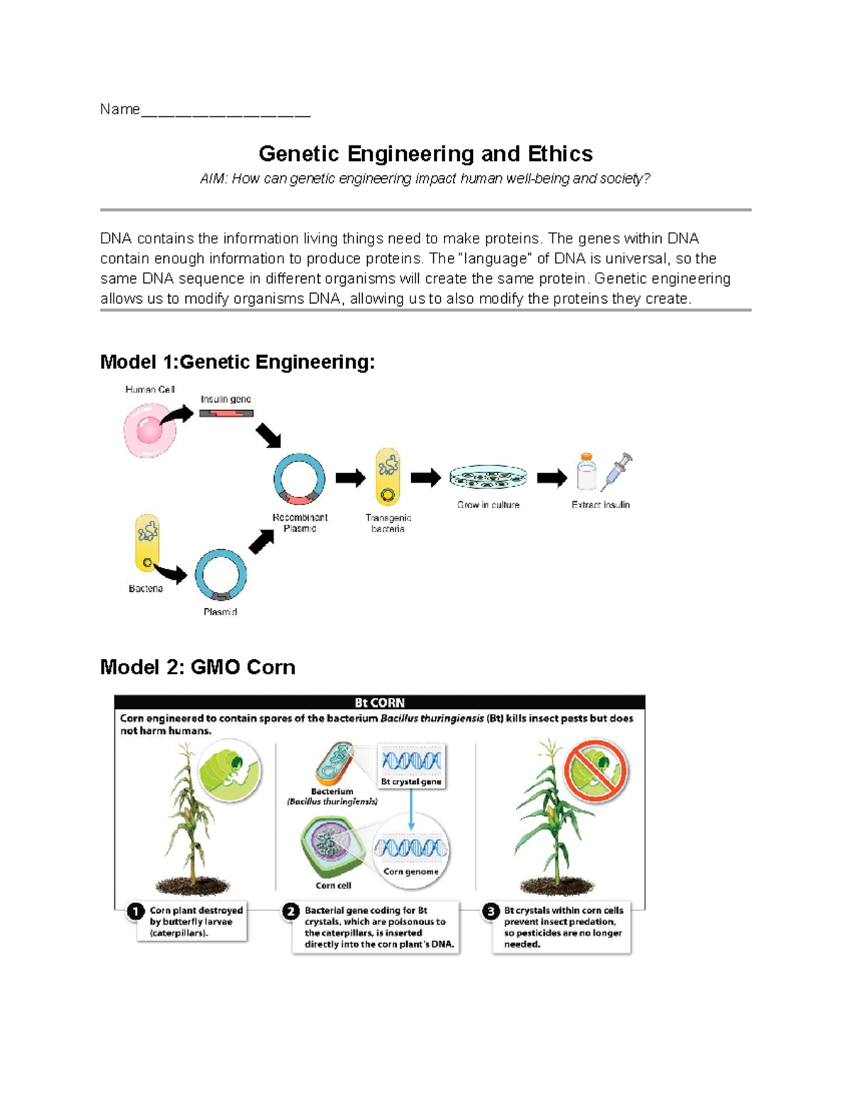 Genetic Engineering Impact on Society: GMOPogil Activity - Studocu