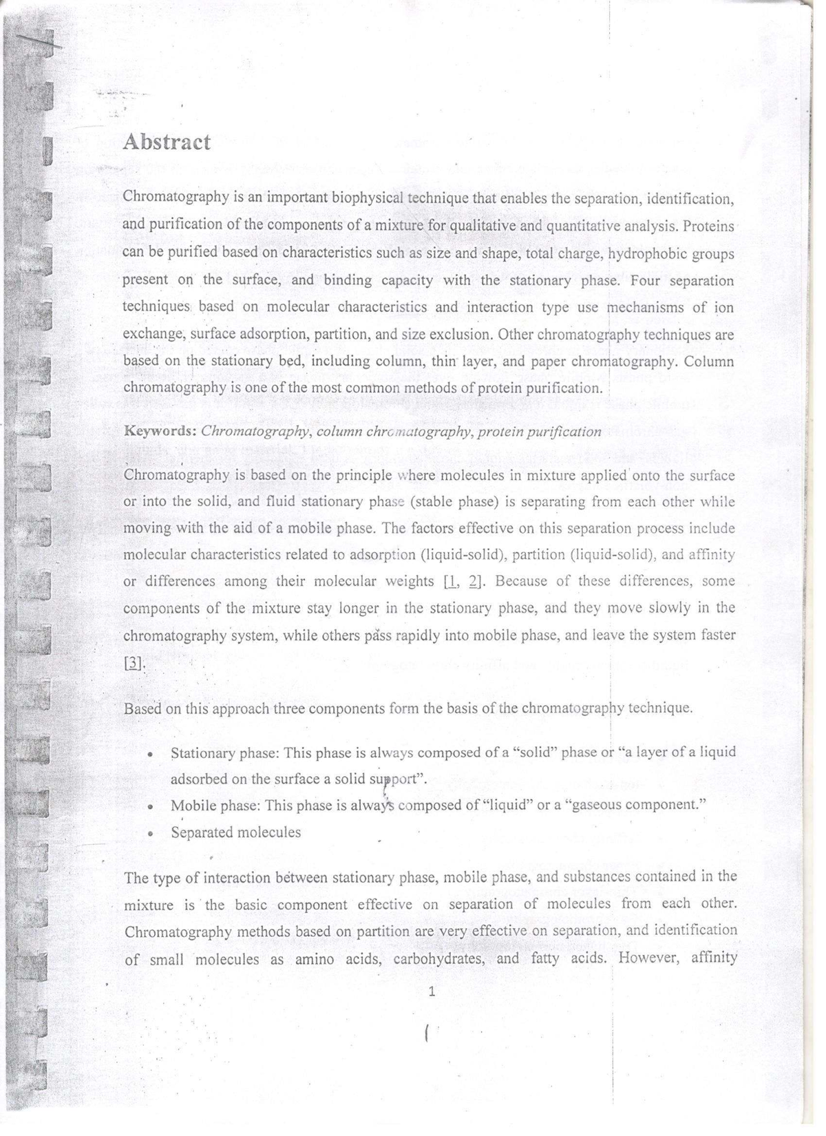 Chromatography Techniques: A Comprehensive Study Guide (Course Code ...