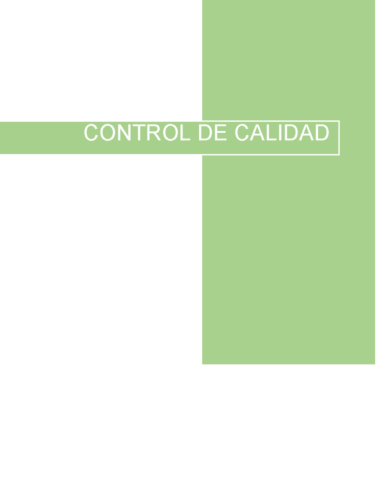 CONTROL DE CALIDAD: Definiciones y Conceptos Clave - Studocu