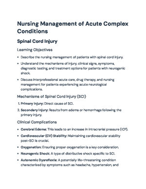 Management of Acute Complex Conditions: Chest Wall Trauma Overview ...