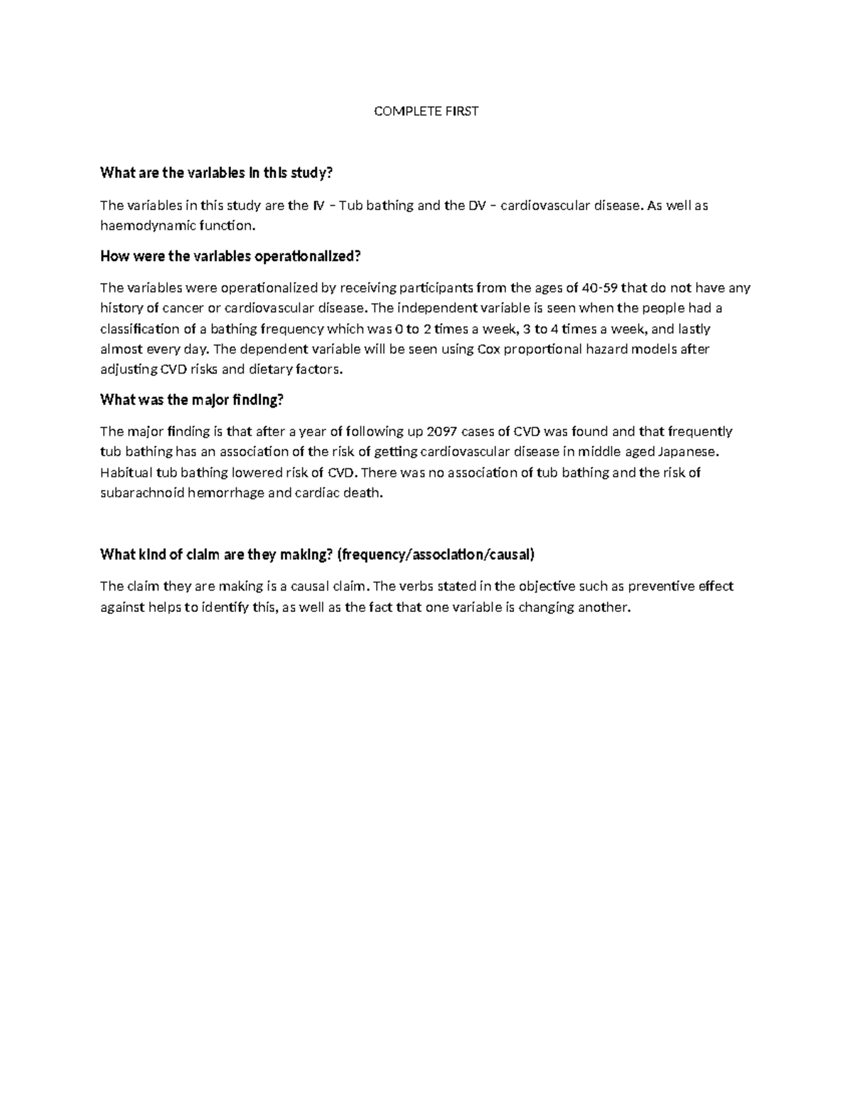 Research Methods Activity - Chapter 3 - COMPLETE FIRST What are the ...