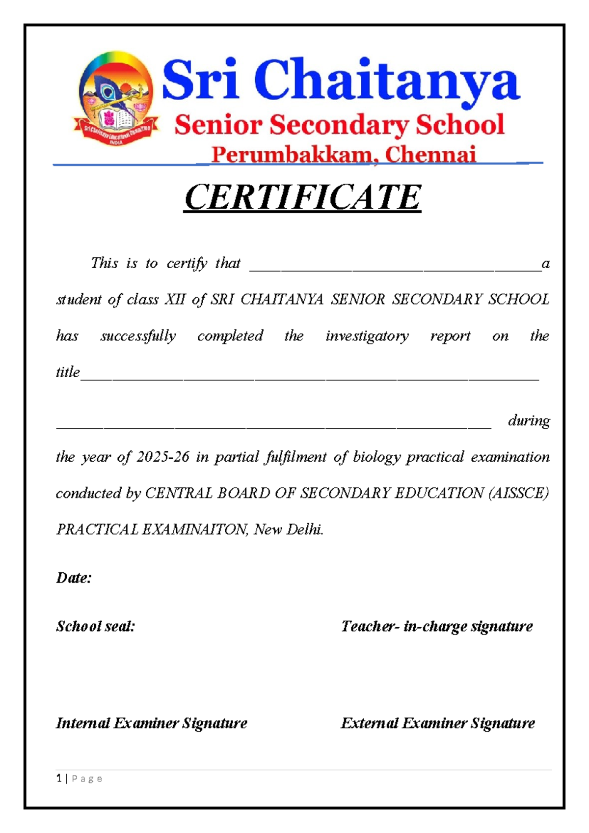 BIO 044: Investigatory Project on Mendelian Disorders for Class XII ...