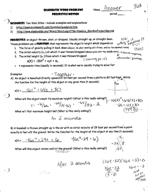 Regression cw answer - qwertgyhj - Quadratic Regression Practice ...